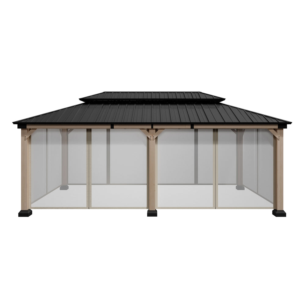 12 ft. x 20 ft. Outdoor Cedar Wood Frame Patio Gazebo